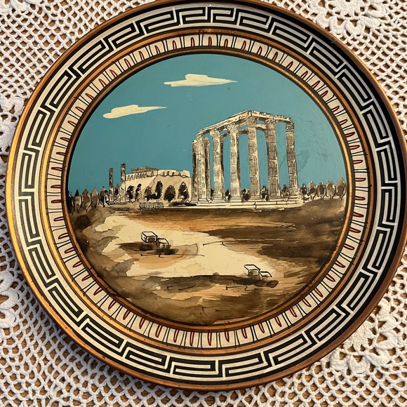 Wall Decor | Parthenon Hand Painted Copper Plate Greece | Poshmark